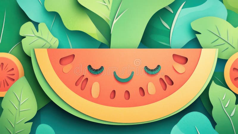 Explore a Vibrant Fresh Melon Fruit Background Crafted in Trendy Paper ...