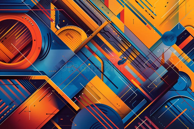 Vibrant Geometric Designs for Bold Visual Impact Stock Illustration ...