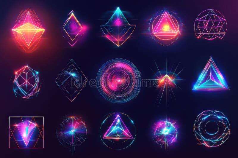 Explore Vibrant Geometric Light Effects, a Mesmerizing Collection of ...