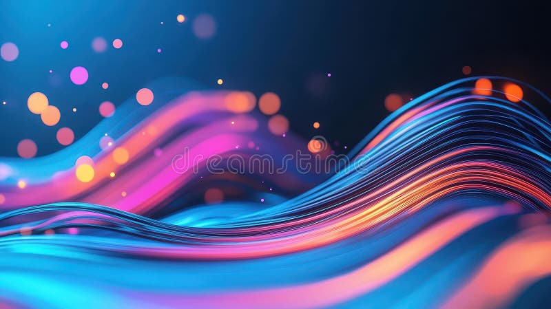 Explore Vibrant, Glowing Abstract Tech Visuals with Interconnected Data ...