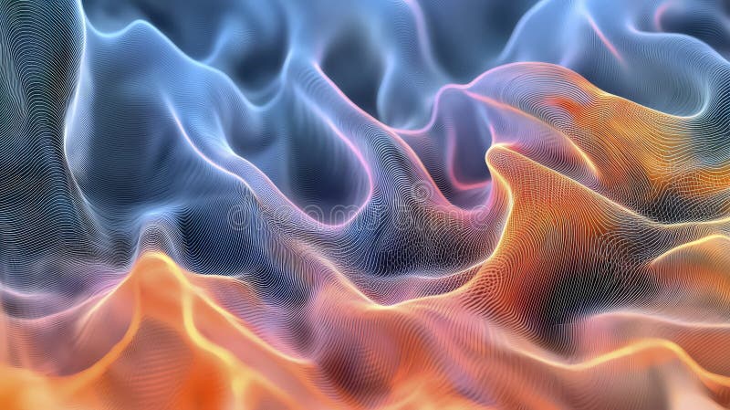 Voice Modulation Waves Abstract Digital Space Visual Art Gradient ...