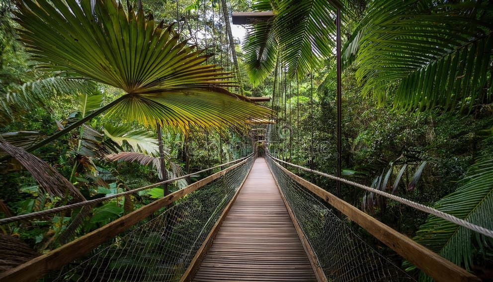 Explore Vibrant Pathways through a Tropical Stock Image - Image of ...
