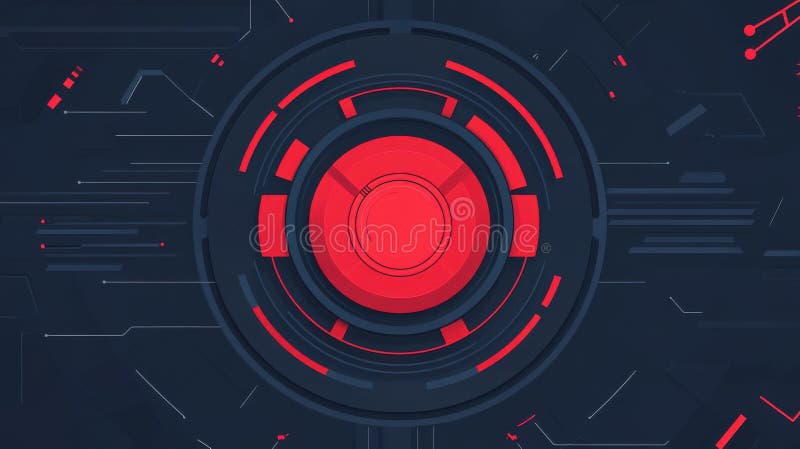 Explore a Vibrant Red Control Panel Design, Showcasing a Futuristic ...