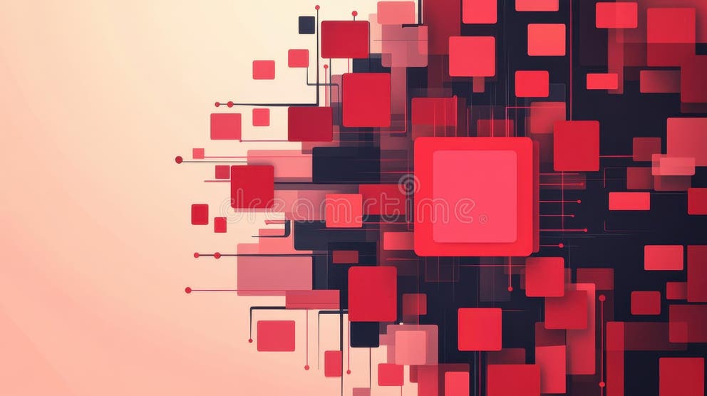 Explore a Vibrant Red Digital Backdrop that Blends Modern Textures with ...