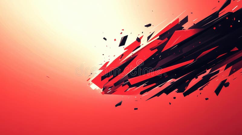 Explore a Vibrant Red Futuristic Tech Backdrop, Blending Organic Motion ...