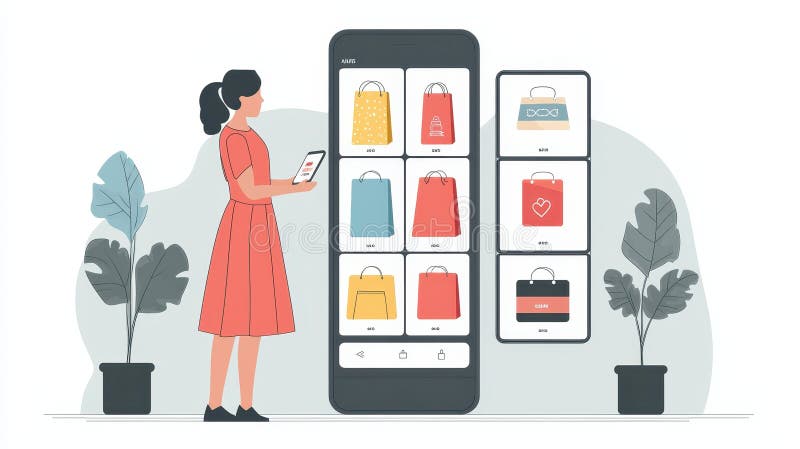 Shopping App Interface Showcase Modern Home Digital Design Indoor User ...