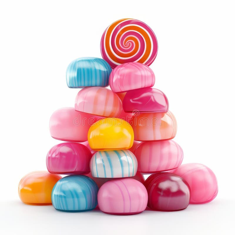 Explore Vibrant, Sweet Candy Isolated on a Pristine White Background ...