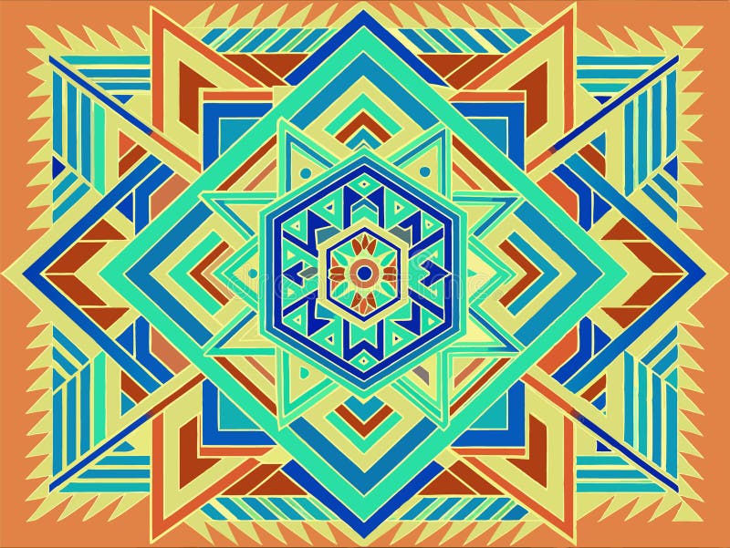 Vibrant Textile Design Intricate Geometric Patterns for a Modern ...