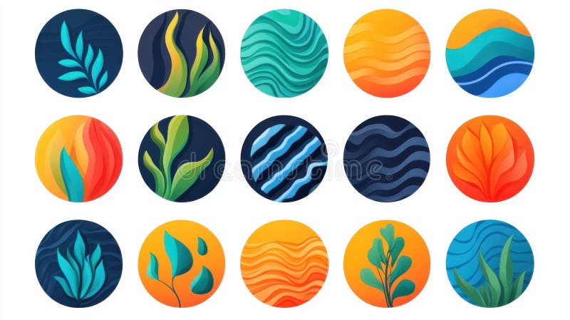 Explore Vibrant and Unique Circular Shapes in this Modern Abstract ...