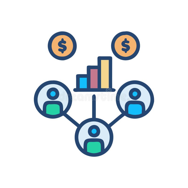 Visual Representation of Company Shares Stock Vector - Illustration of ...