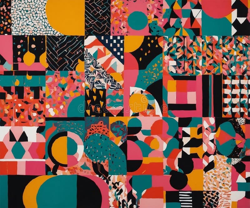 Maximalism Design with Bold Colors and Large Patterns Stock ...