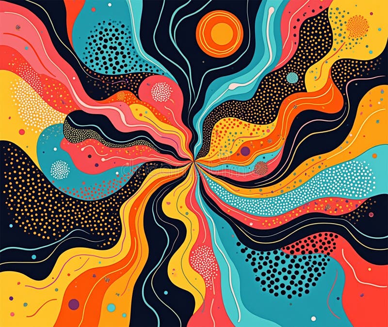 Maximalism Design with Bold Colors and Large Patterns Stock ...