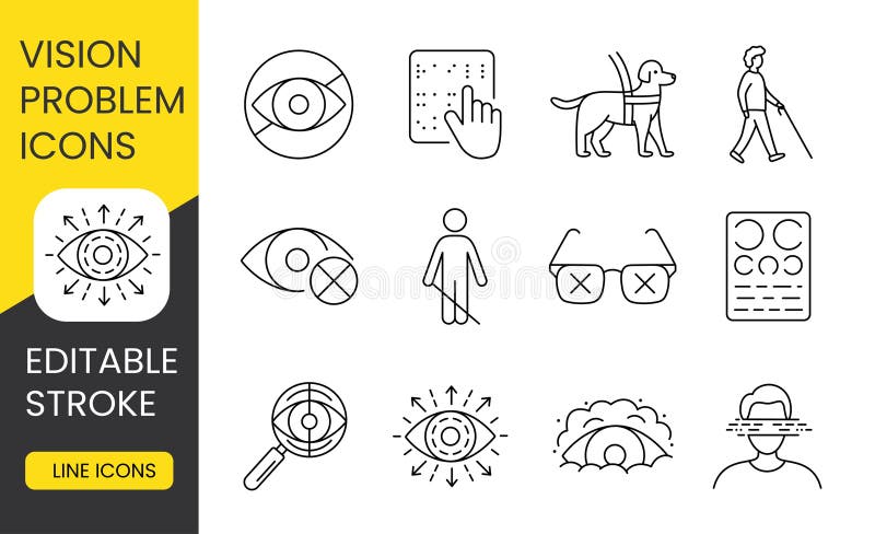 Explore Vision Insight Icons, Editable Strokes for Accessibility. Ideal ...