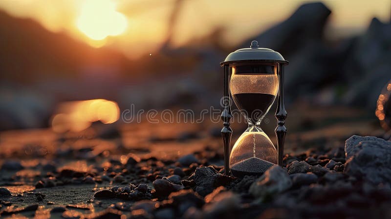 Temporal Symphony: the Hourglass of Finite Moments Stock Illustration ...