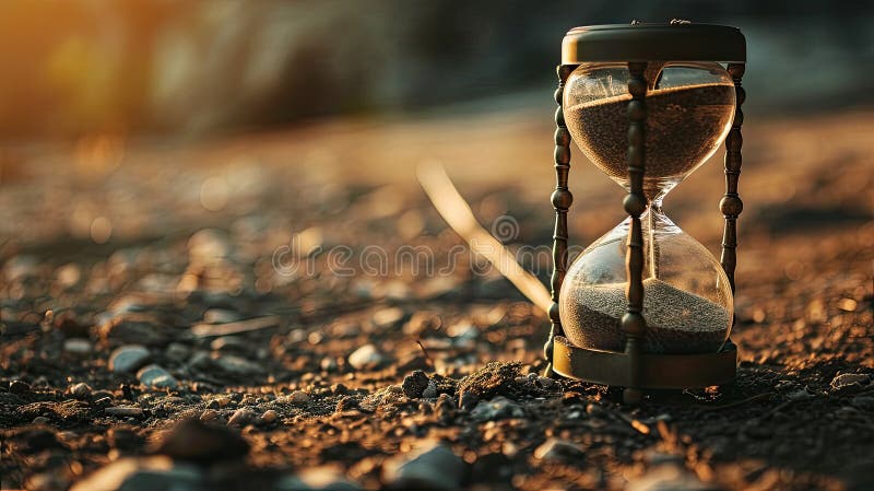Temporal Symphony: the Hourglass of Finite Moments Stock Illustration ...