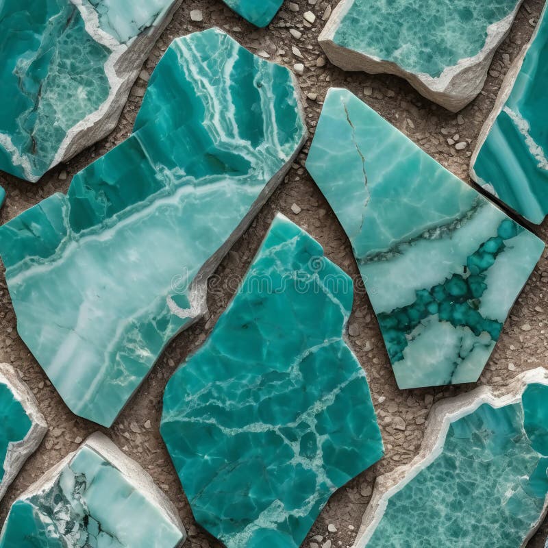 Explore the Vivid Hues and Intricate Textures of Freshly Cut Amazonite ...