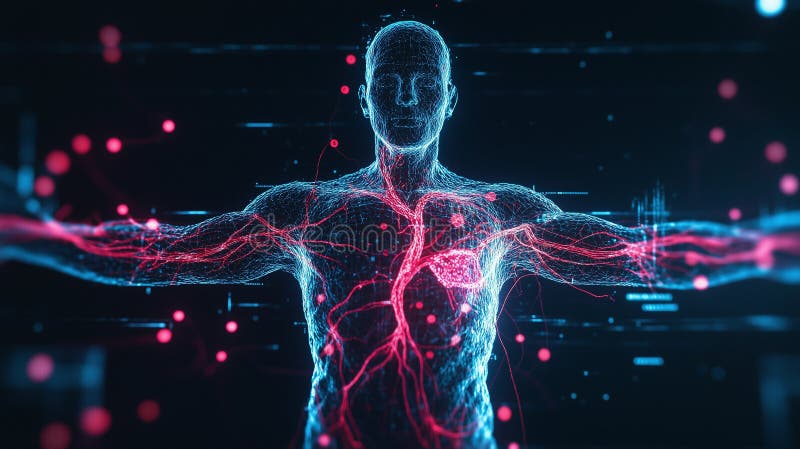 Abstract Representation of the Human Circulatory System in Art Stock ...