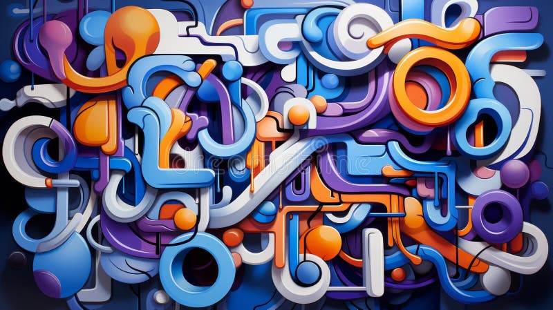 Explore a Vivid World of Abstract Graffiti Art with Detailed ...