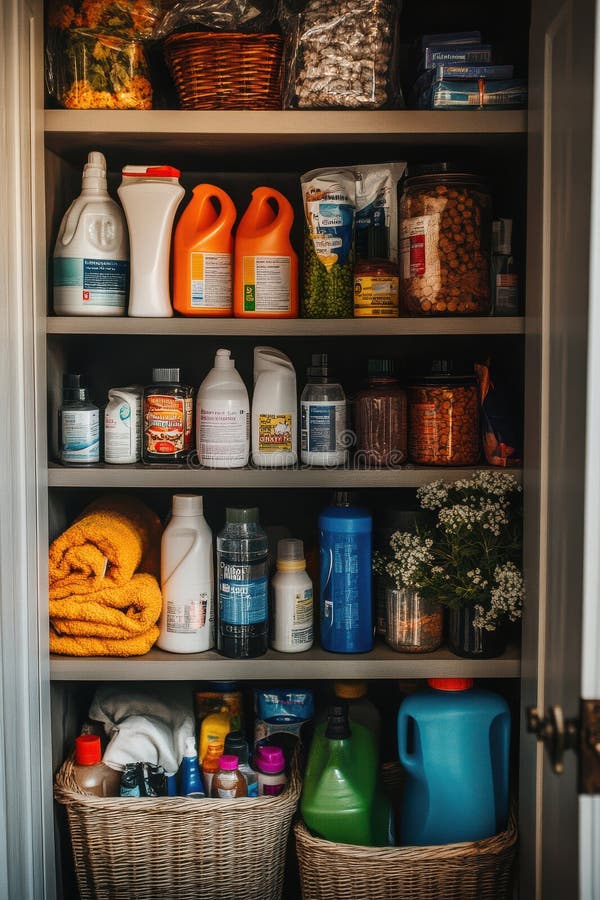 Organized Pantry Essentials Home Storage Space Household Items Tidy ...