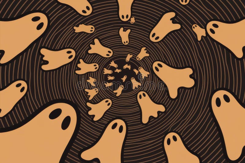 Spooky Swirling Ghosts Illustration Halloween Events - Playful ...