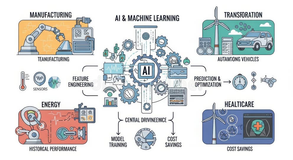 Ai Machine Learning Revolutionizing Industries from Marketing To Healthcare and Energy Insights ...