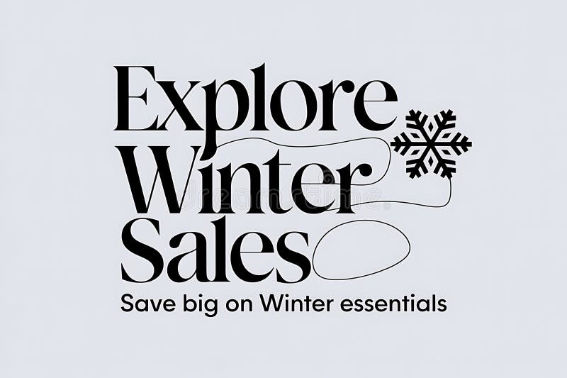 Explore Winter Sales Save Big on Winter Essentials Stock Image - Image ...