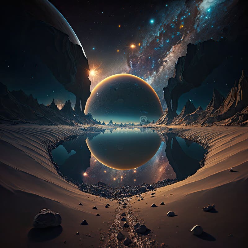 Outer Space, Stars, Planets, Orbits, High Quality, Made in Generative ...