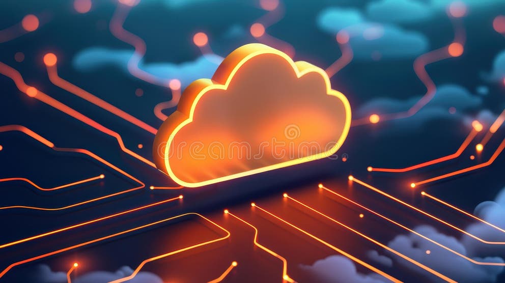Explore the World of Big Data with Our Isometric Illustration Showcasing Cloud Database Flow ...