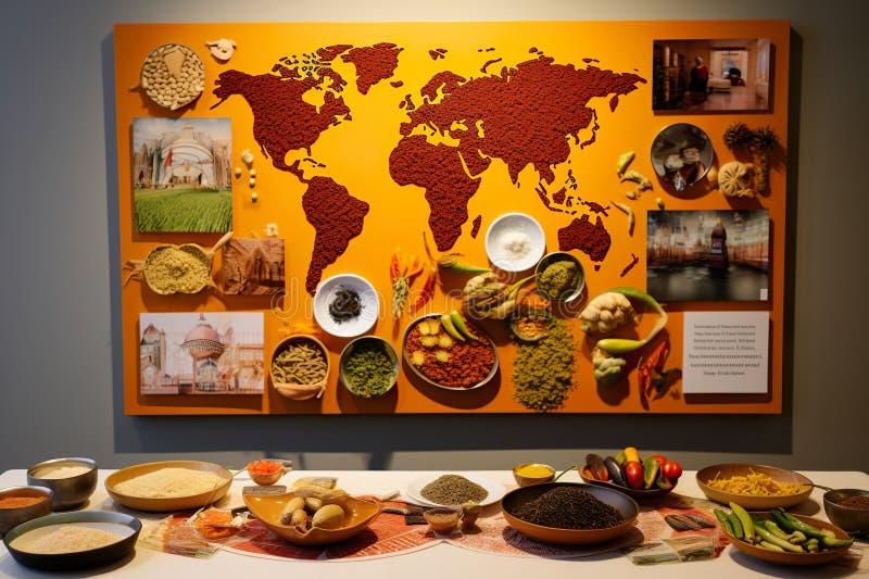 Explore the World through Delectable Culinary Diversity. Stock ...