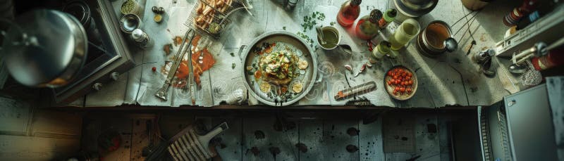 Explore the World of Dystopian Culinary Arts through a Dynamic Overhead ...