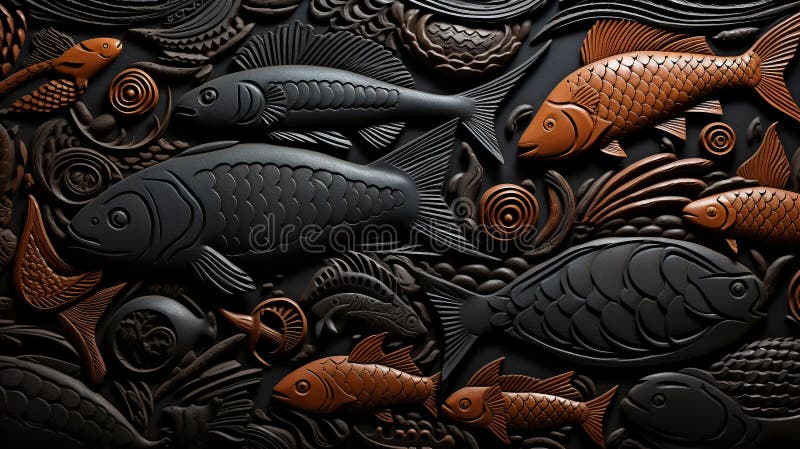 Embossed Art Techniques: Intricate Patterns on Canvas Stock ...