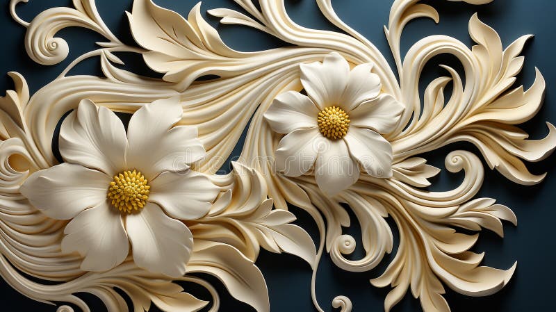 Embossed Art Techniques: Intricate Patterns on Canvas Stock ...