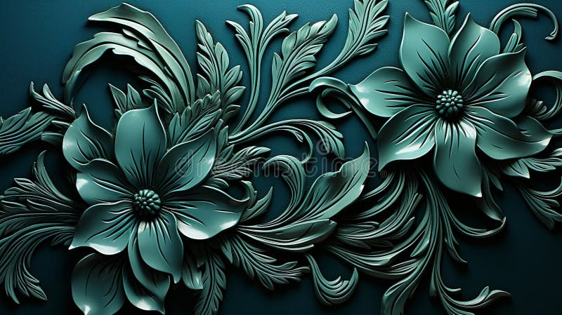 Embossed Art Techniques: Intricate Patterns on Canvas Stock ...