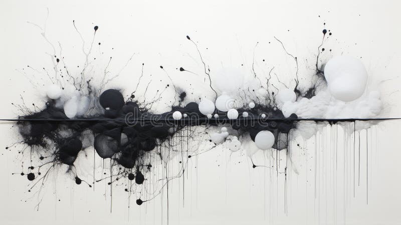 Abstract Ink Blot Art Expressing Inner Feelings Stock Illustration ...