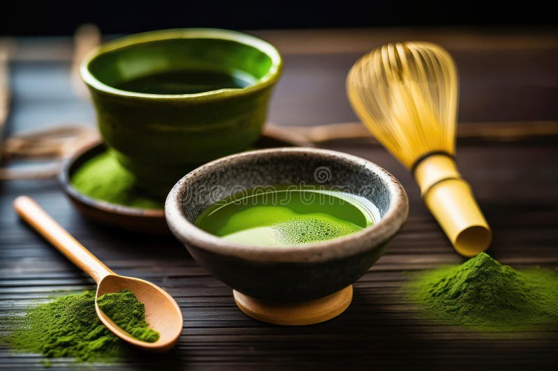 Matcha Drink Essentials: Cup, Bowl, and Special Wooden Spoon ...