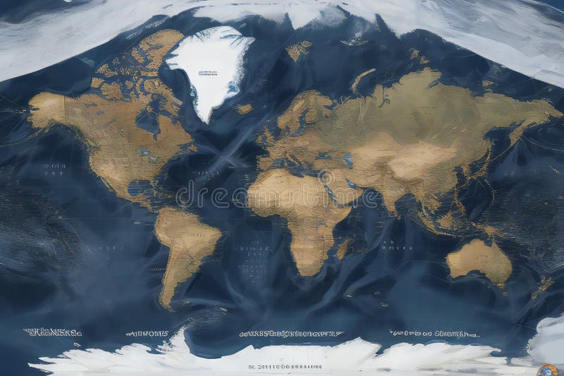 Explore the World Stunning World Map Art Stock Illustration ...