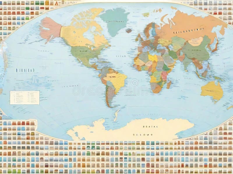 Explore the World Stunning World Map Art Stock Photo - Image of effects ...