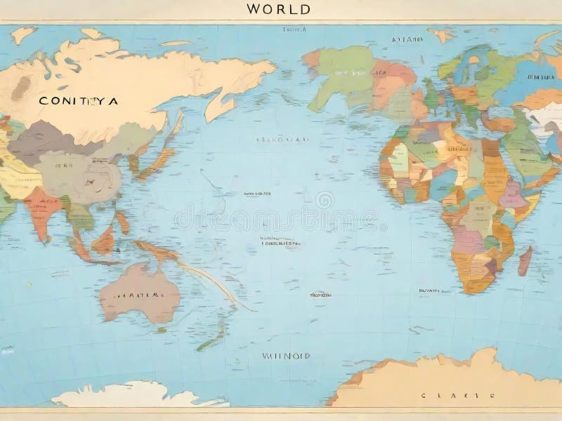 Explore the World Stunning World Map Art Stock Illustration ...