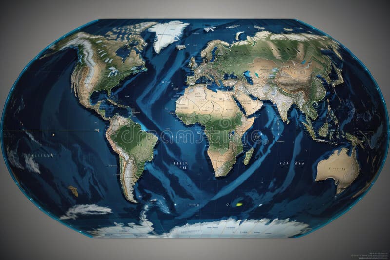 Explore the World Stunning World Map Art Stock Illustration ...