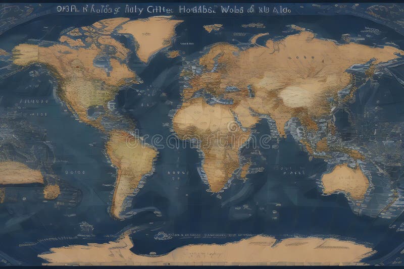 Explore the World Stunning World Map Art Stock Illustration ...