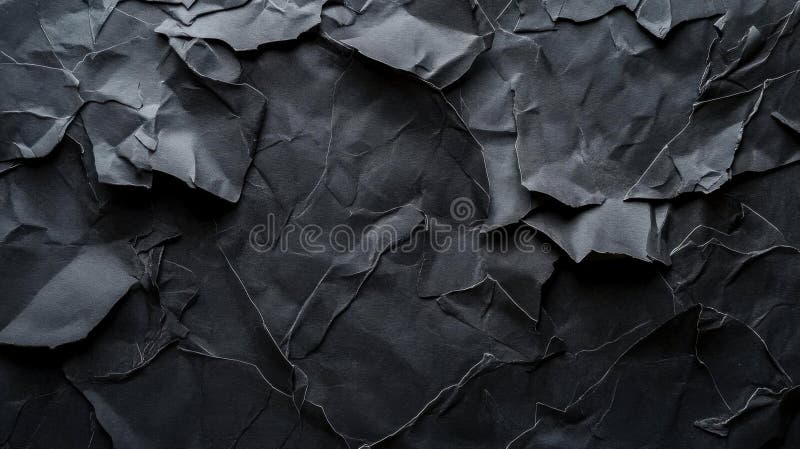 Explore the Wrinkled Texture of Black Paper for Abstract Designs Stock ...