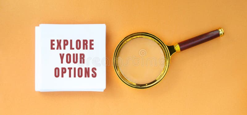 Explore Your Options Concept. Business, Education and Solving Problems ...