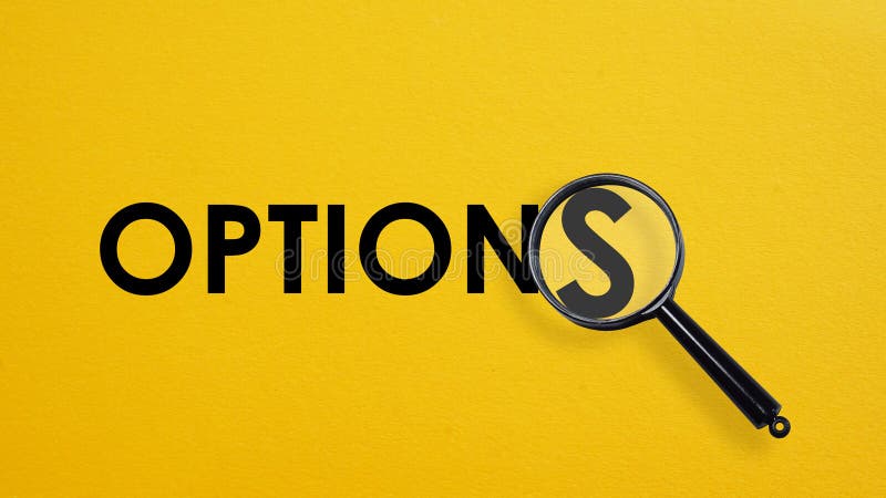 Explore Your Options is Shown Using the Text and Photo of Magnifying ...