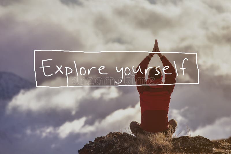 Explore Yourself Concept Yoga Photo Stock Photo - Image of outdoor ...