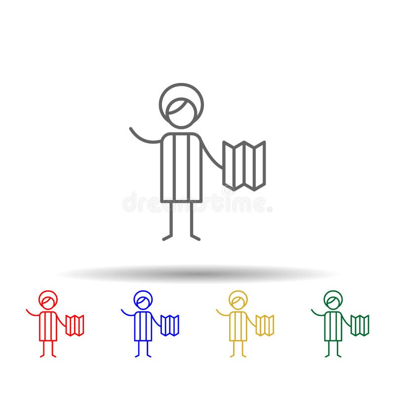 Explorer, Adventure Multi Color Style Icon. Simple Thin Line, Outline ...