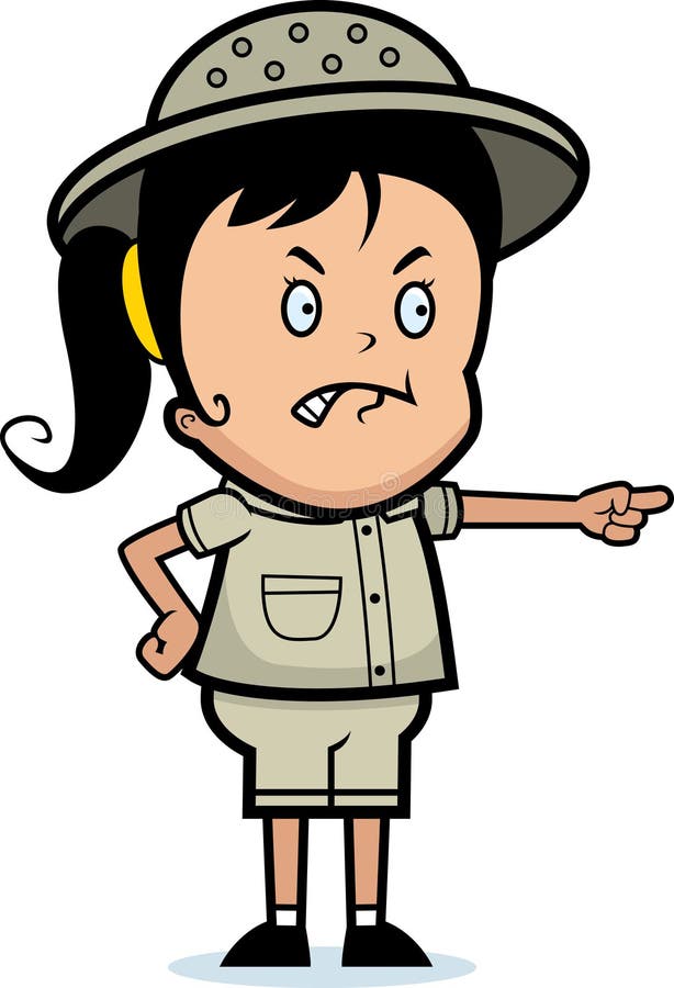 Explorer Angry stock vector. Illustration of pith, girl - 10390278