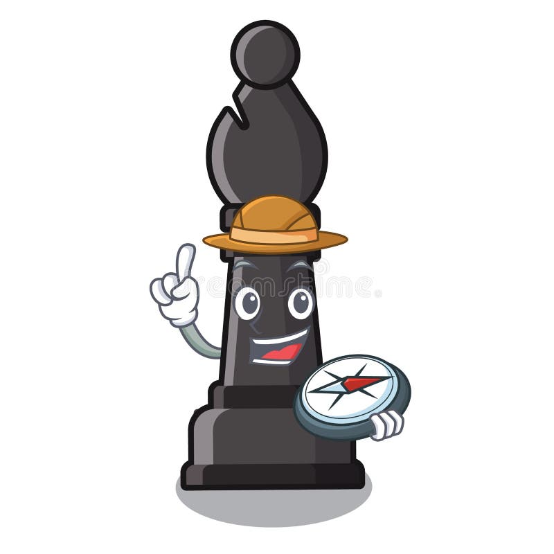 Explorer Bishop Chess Toys in Character Shape Stock Vector ...