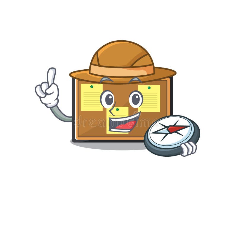 Explorer Bulletin Board Isolated in the Mascot Stock Vector ...