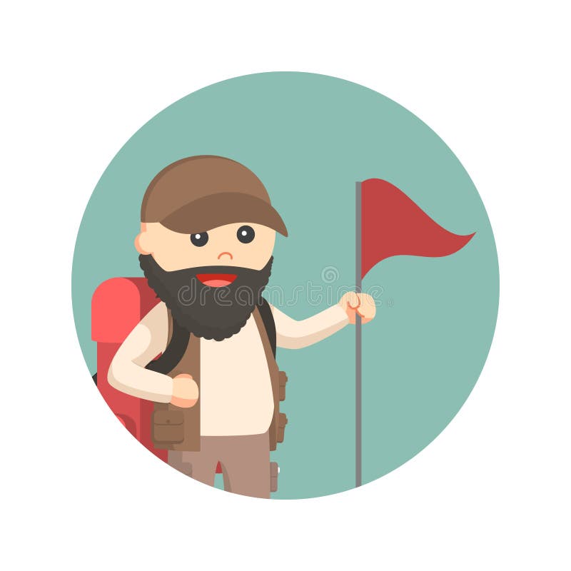 Explorer Businessman Character Profession Design Vector Stock Vector ...