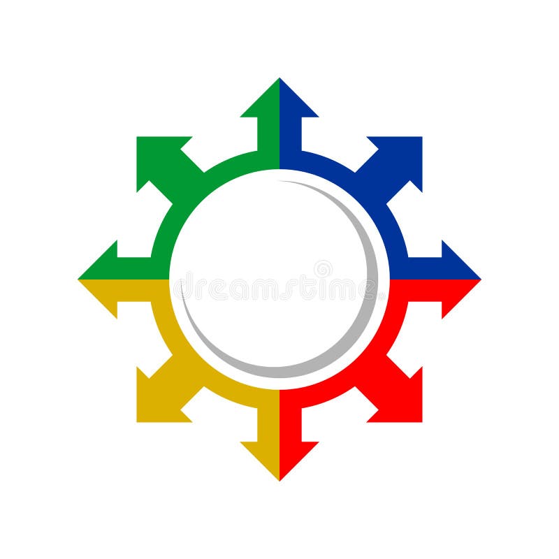 Explorer Compass Direction Colours Symbol Design Stock Vector ...